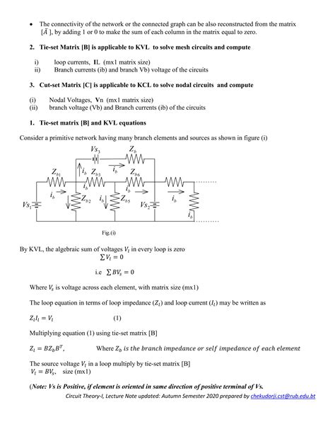 Solving Electric Circuits Using Graph Theory Pdf