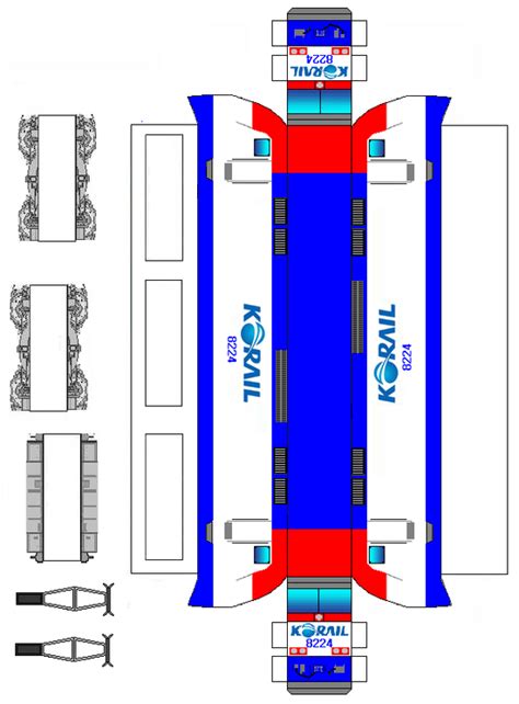 태백선 무궁화호 열차 종이모형 전개도 네이버 블로그