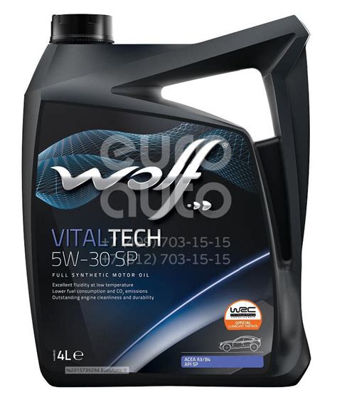 Масло WOLF VITALTECH 5W30 SP 4L купить в ЕвроАвто