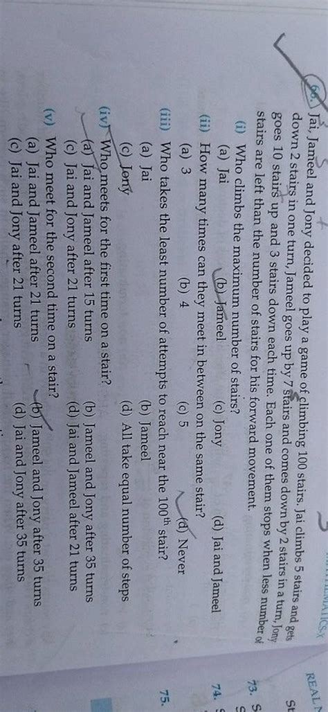 66 Jai Jameel And Jony Decided To Play A Game Of Climbing 100 Stairs J