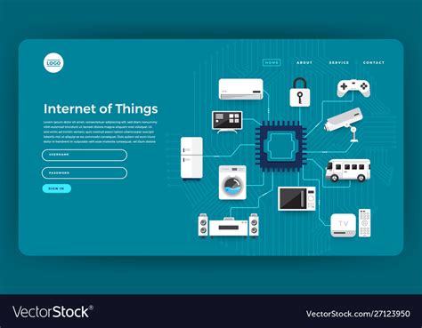 Mock Up Design Website Flat Concept Royalty Free Vector