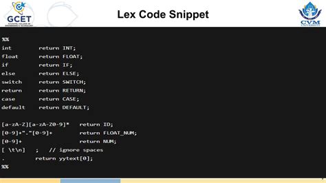 Parsing Using Lex And Yacc Compilerdesign Pptx