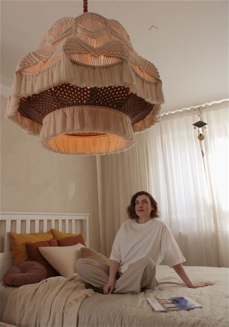 Macrame Lampshade Макраме люстра абажур светильник Макраме
