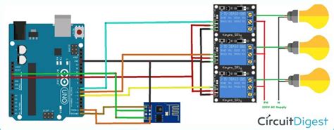 Alexa Controlled Home Automation Circuit Diagram
