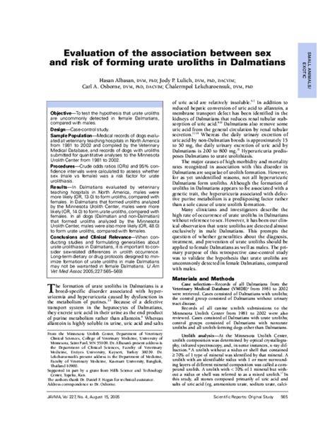 Pdf Evaluation Of The Association Between Sex And Risk Of Forming