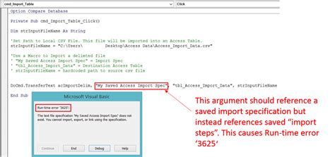 how to fix an import specification error in microsoft access smoak
