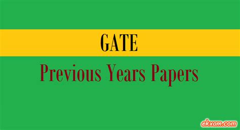 Gate Previous Year Question Papers With Solution 2024 1991
