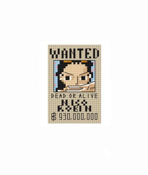 One Piece Nico Robin Mini Cross Stitch Pattern Pdf File Etsy