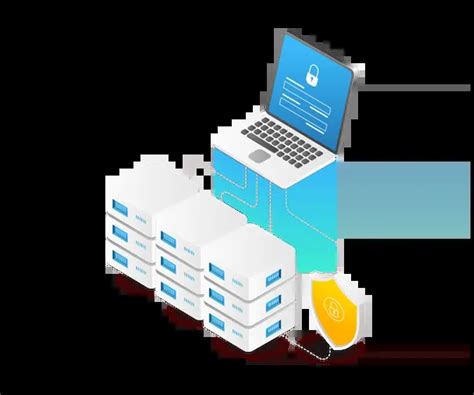 Professional Computer Network Data Security Server Illustration Free