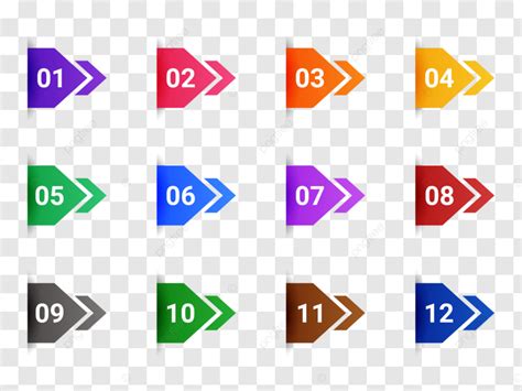 Colorful Bullet Numbering Icon Vector Bullet Numbering Icon Numbering
