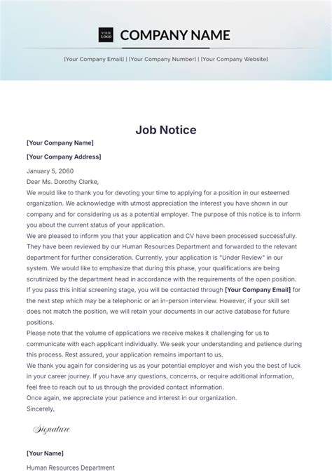 Free Important Notice Template To Edit Online
