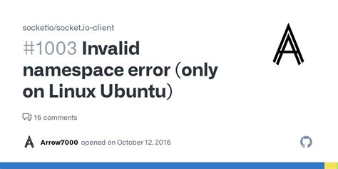 Invalid Namespace Error Only On Linux Ubuntu Issue Socketio Socket Io Client GitHub