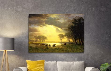 Albert Bierstadt The Buffalo Trail 1867 Poster Bierstadt Wall Art