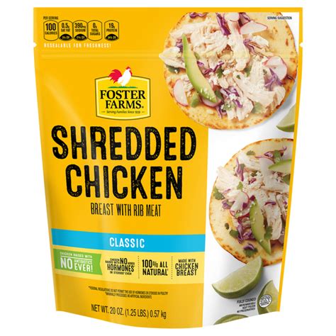 Foster Farms Shredded Chicken Breast With Rib Meat Same Day Delivery Or