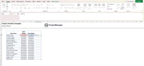 How To Create A Project Timeline In Excel Free Template Included ProjectManager