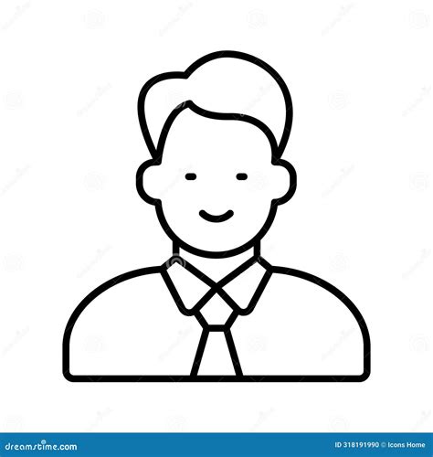 Male Avatar Showing Concept Icon Of Manager In Modern Style Stock