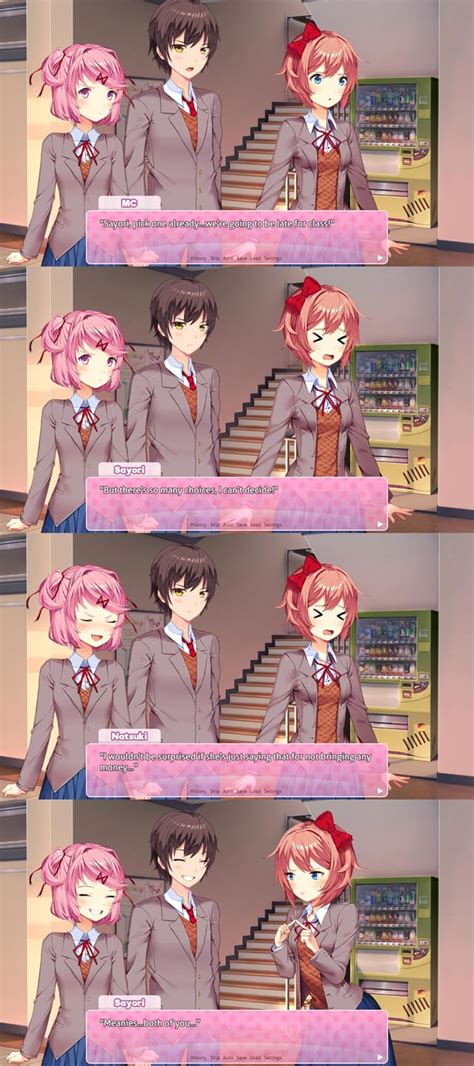 Sayori Is Deciding On A Drink R Ddlc