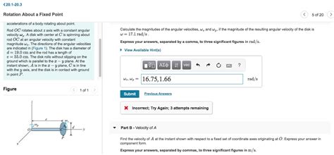 Solved To Determine The Linear And Angular Velocities And Chegg