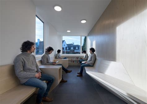 Joshua Florquin Creates Angular Wooden Joinery For Doctors Surgery