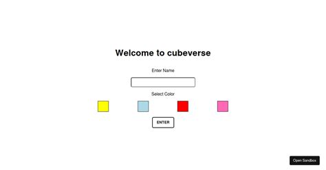 Cubeverse Codesandbox