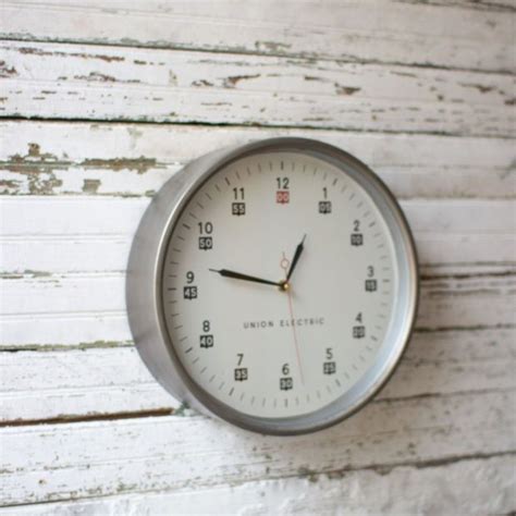 Industrial Schoolhouse Wall Clock Antique Farmhouse