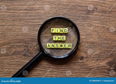 Answer Word In Wooden Cube Alphabet Letters Top View On Wooden