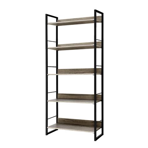 Artiss Bookshelf 5 Tiers Noe Black And Oak Allure Home Collections