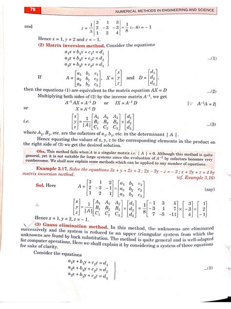 Gauss Jordon Gauss Elimination And Sedel Method Pdf