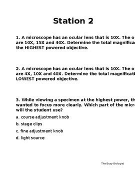 Cell Review Stations By The Busy Biologist TPT