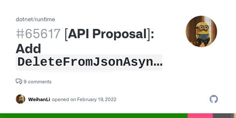 API Proposal Add DeleteFromJsonAsync For HttpClient Issue Dotnet Runtime GitHub