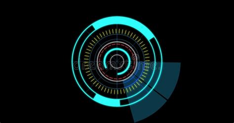 hud element futuristic loading pending screen loopable parts abstract pie chart stock