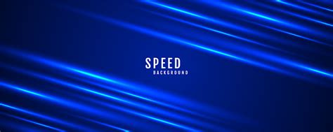 글로우 라인 모션 효과 장식이 있는 어두운 공간에 3d 블루 테크노 기하학적 배경 현대 그래픽 디자인 요소 배너 전단지 카드 또는 브로셔 표지에 대한 파노라마 고속 스타일