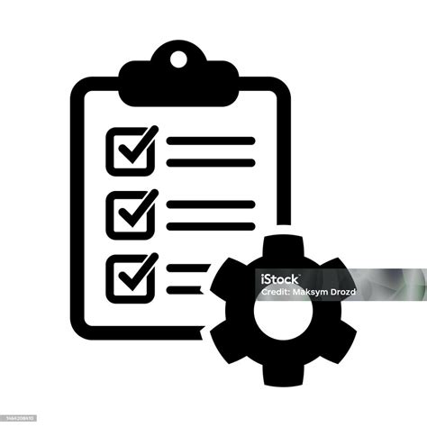 클립보드 및 기어 아이콘입니다 프로젝트 관리 개념 플랫 스타일 톱니바퀴가 있는 기술 지원 체크리스트 소프트웨어 개발 개념입니다