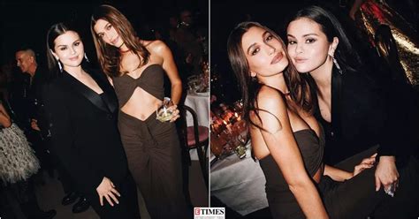 Selena Gomez And Hailey Biebers Pictures From The Academy Museum Gala