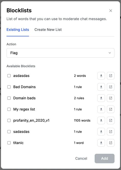 Blocklists And Regex Filters Moderation Docs