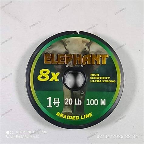 Senar Pe Elephant X8 Panjang 100 Meter Lazada Indonesia