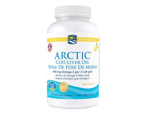 Nordic Naturals Arctic Cod Liver Oil Lemon 90 Softgels