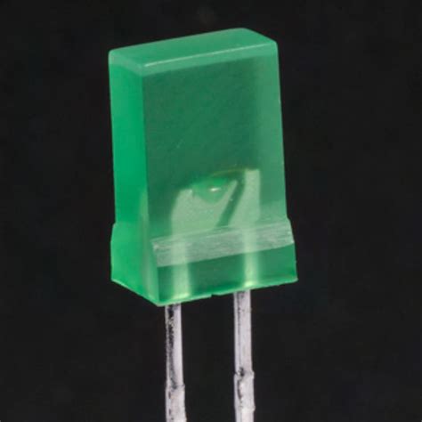 Green Led Lumex Rectangular Through Hole Low Power