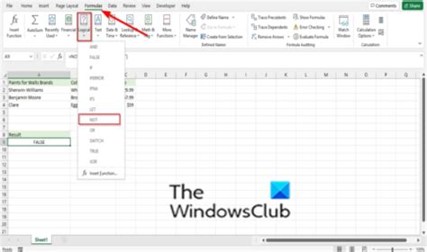 How To Use The Not Function Excel