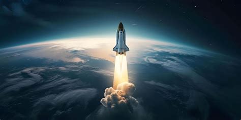 Rocket Launches Into Space Symbolizing Advancements In Technology And