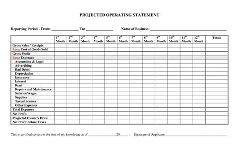 30 Free Operating Statement Example And Templates Pdf Excel