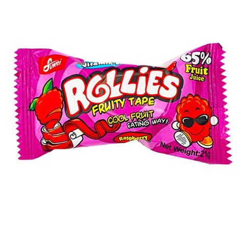 Rollies Fruity Tape Raspberry Crazy Candies Lolly Shop