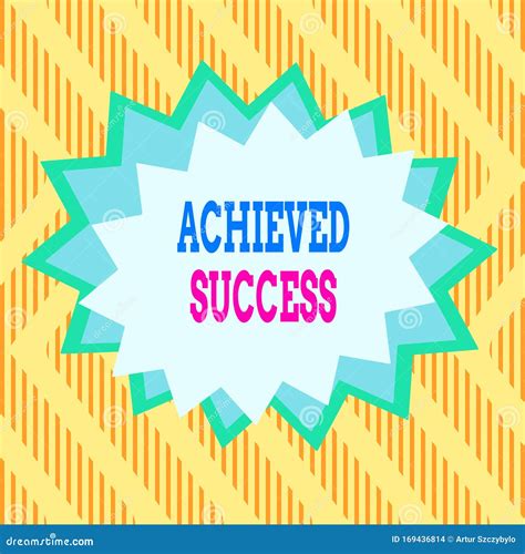 conceptual hand writing showing achieved success business photo text