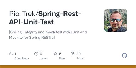 GitHub Pio Trek Spring Rest API Unit Test Spring Integrity And
