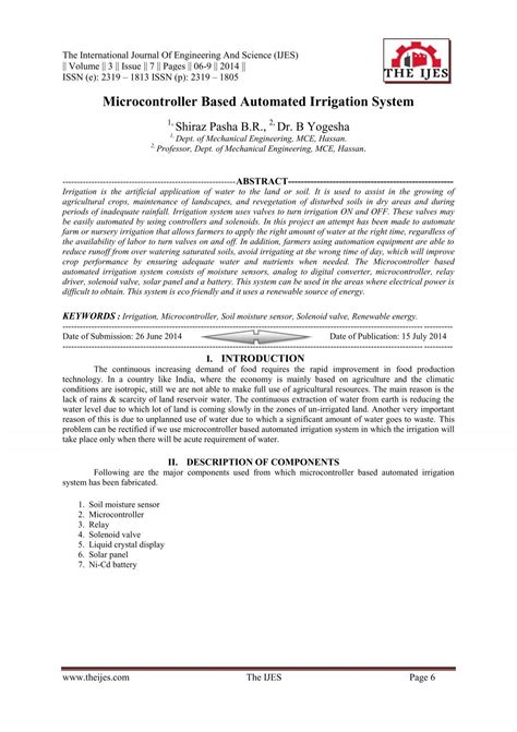 Microcontroller Based Automated Irrigation System