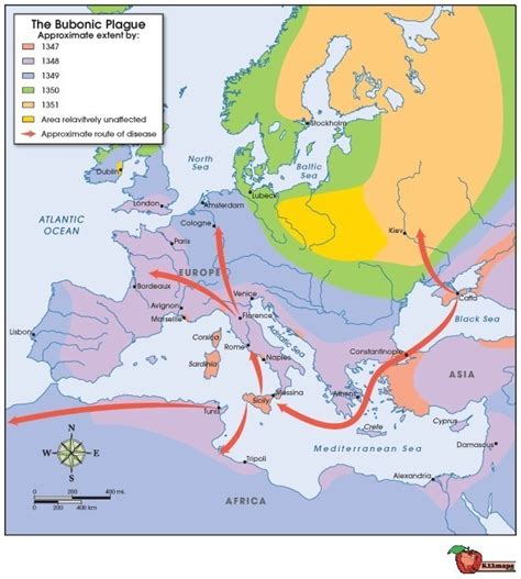 Spread Of Black Plague Map