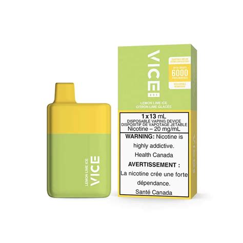 Vice Box 6000 Lemon Lime Ice 20mgml Disposable Provincial Vape Palace