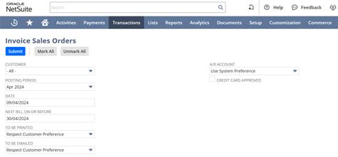 Netsuite Billing Options Billing Schedules Suitebilling Suiteapps