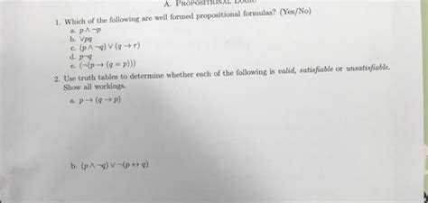 solved a proposition 1 which of the following are well