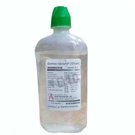 Axadex Isotonic 10 Wv Dextrose Injection Ip Packaging Size 500 Ml At Rs 30 Bottle In New Delhi